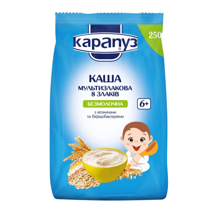 Карапуз каша мультизлакова 8 злаків з біфідобактеріями та вітамінами ...