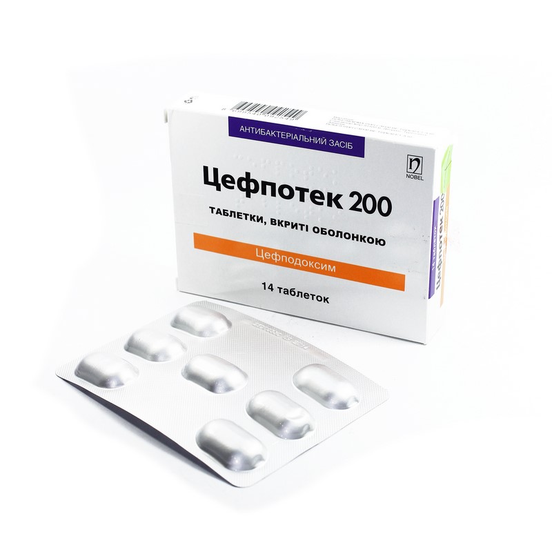 ЦЕФПОТЕК ТАБ. 200МГ №14: цена, инструкция, отзывы в сети аптек Viridis